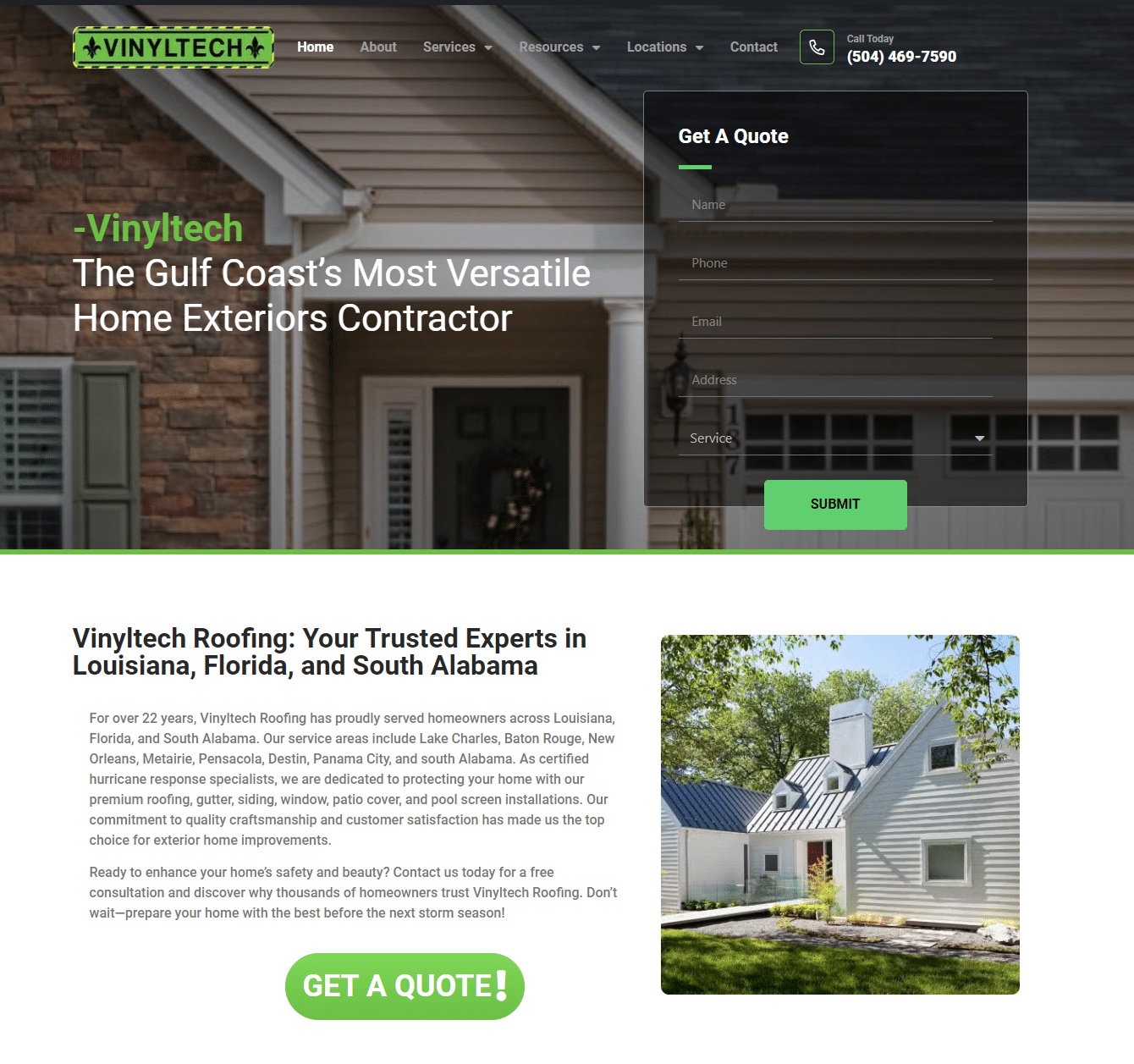 Contact Us for Roofing, Siding & Gutters | Vinyltech